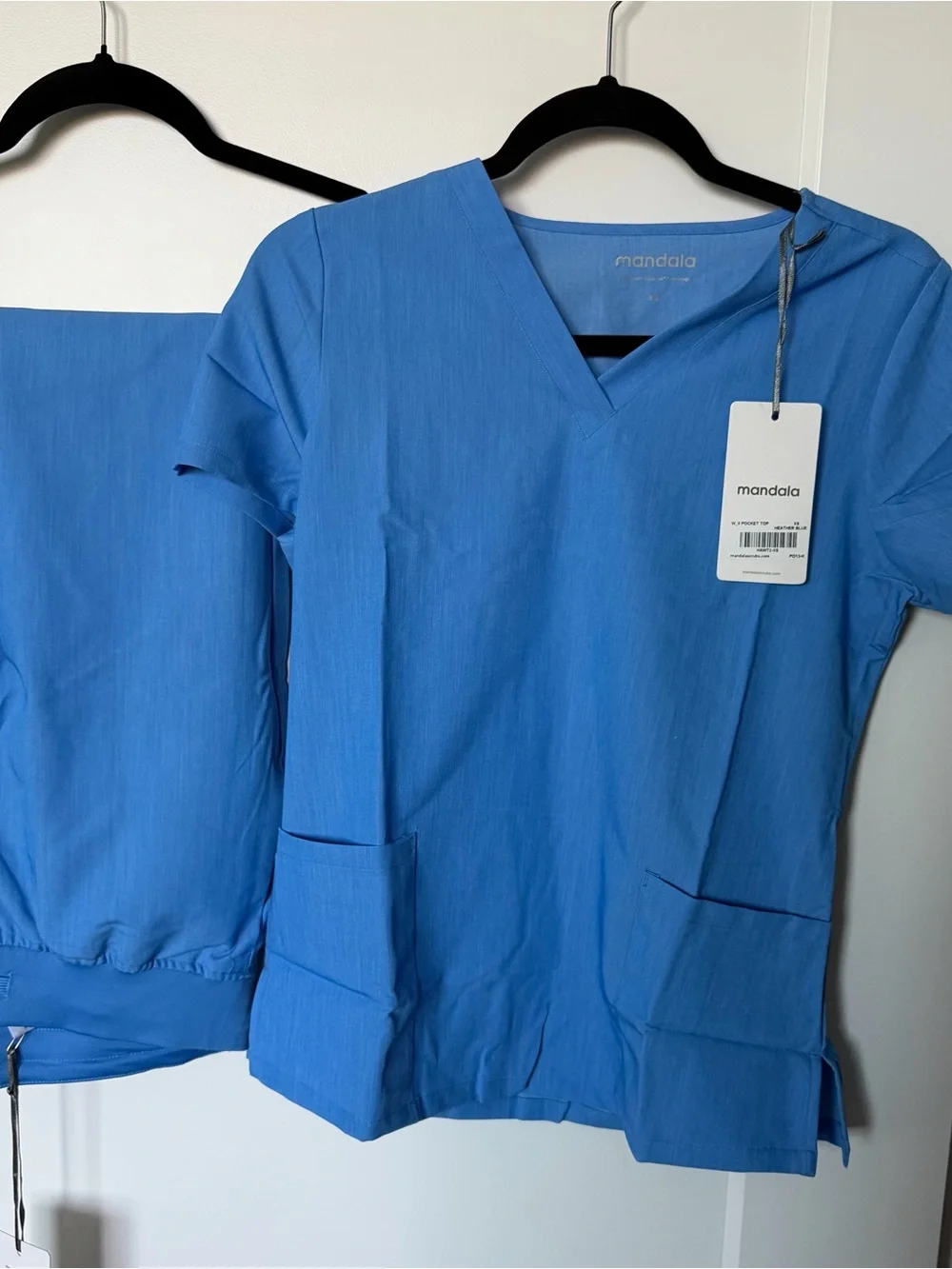 Mandala | Tops | Mandala Scrubs Set In Heather Blue Nwt | Poshmark